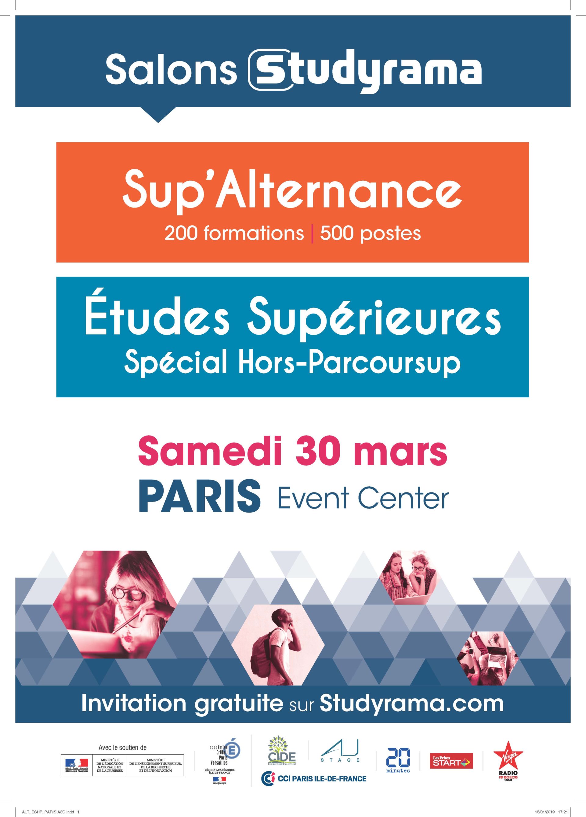 Salon Studyrama Sup’Alternance de Paris – Mecavenir